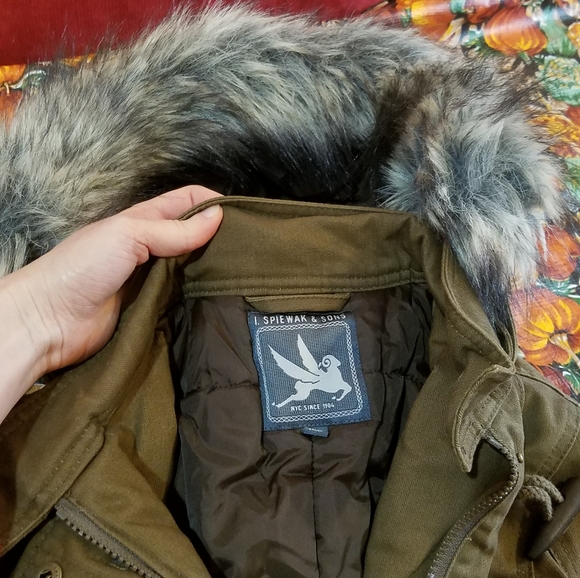 Spiewak | Jackets & Coats | Spiewak Thinsulate Xs Coat Army Green Faux ...